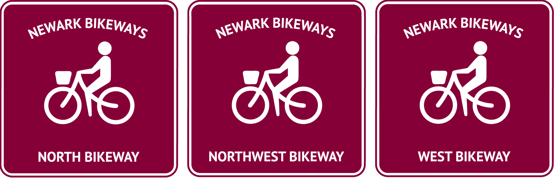 Signs for 3 new Bikeways – BikeNewark